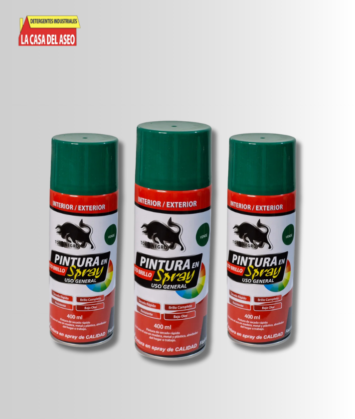Pintura en spray Verde uso general Toro-Negro 400ml – La Casa del Aseo
