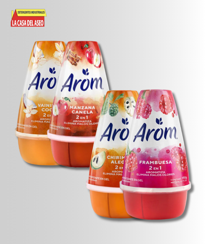 Desodorante Ambiental Cono Gel 2 en 1 Arom, 190g – La Casa del Aseo